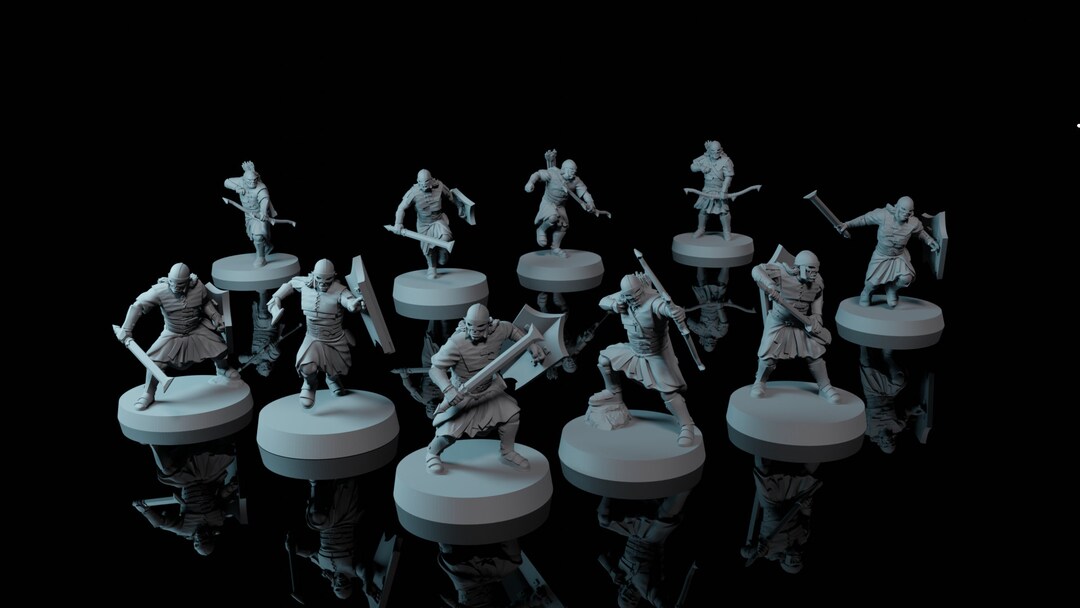 Blood-handed Uruk Scouts | Davale Miniatures | RESIN | Uruk | Fantasy ...