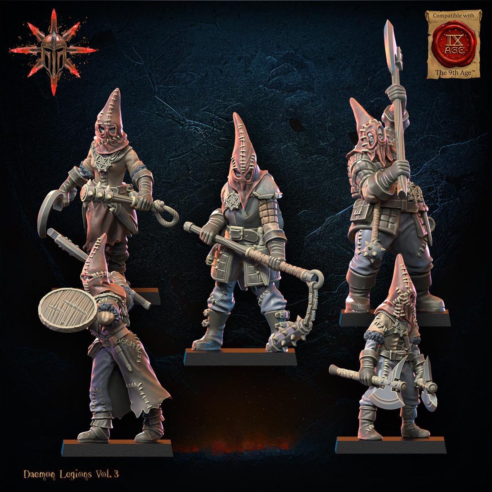 Dark Gods Cultists Warband 1 | Lost Kingdom Miniatures | RESIN | Evil ...