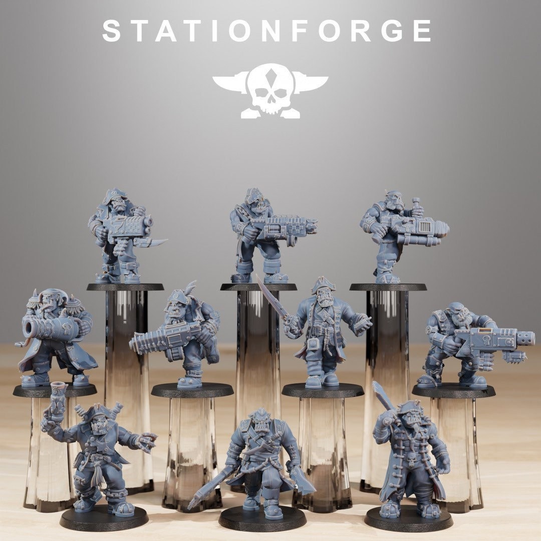 Orkaz Pirates | | Station Forge | Ork Warclans | RESIN | Sci-fi | Dnd ...
