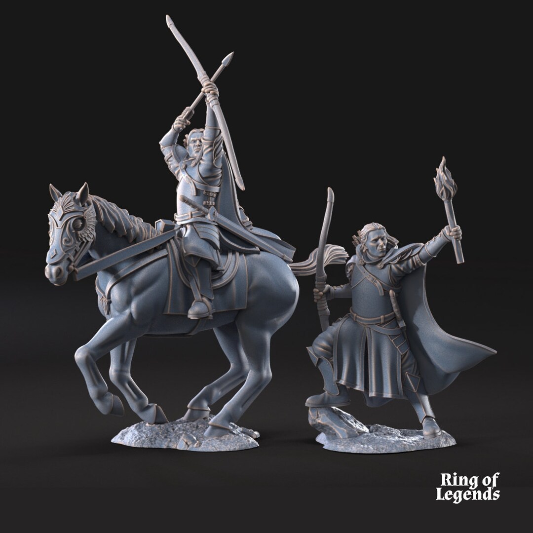 Grey Castle Court Captain Foot and Mounted | Davale Games | RESIN ...