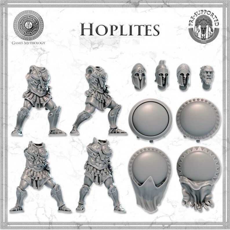 Greek Hoplite Modular Kit Games Mythology Spartan - Etsy