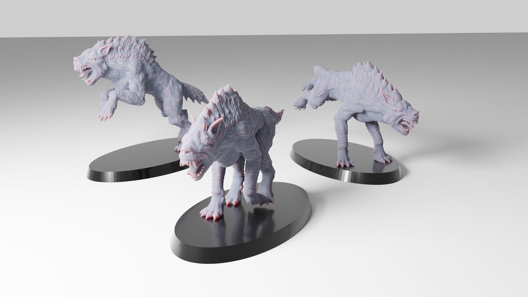 Wild Wargs | Kzk Minis | RESIN | Forces of the Dark Lord | Fantasy ...