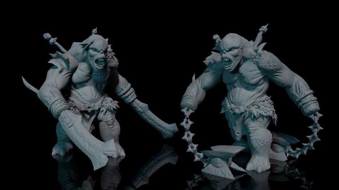 Mutilated Trolls Kzk Minis RESIN Forces of Gundabad Lord of the Rings ...