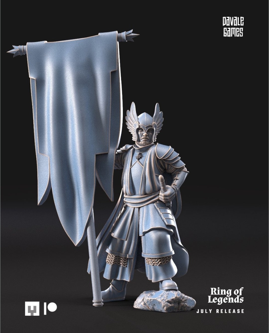 Grey Castle Elite Guard Bannerman | Davale Games | RESIN | Lord of the ...