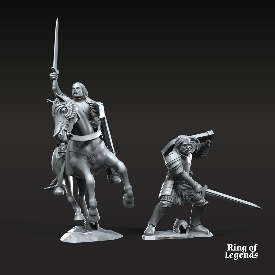 Grey Castle Captain Foot and Mounted | Davale Games | RESIN | Lord of ...