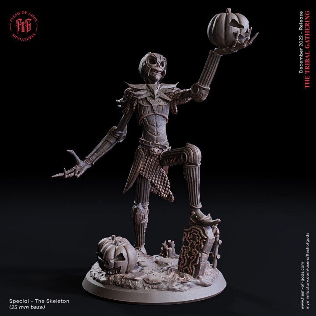 The Christmas Skeleton | Flesh of Gods | RESIN| the Horror Collection ...