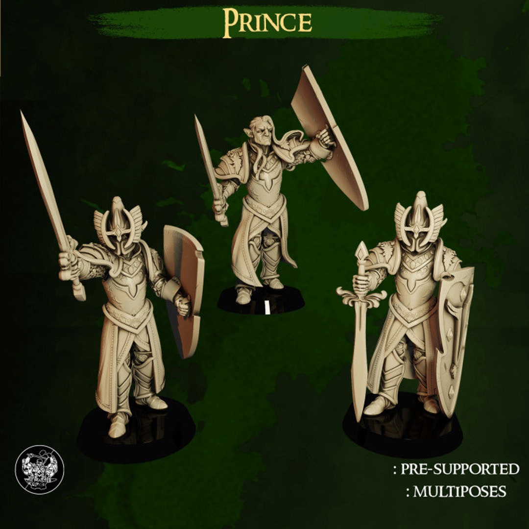 High Elves Prince With Tower Guards | the Master Forge | RESIN | High ...