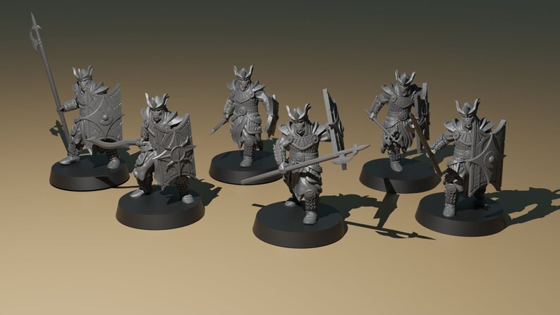 Easterling Dragon Guards | Kzk Minis | RESIN | Soldiers of Rhun | Lord ...