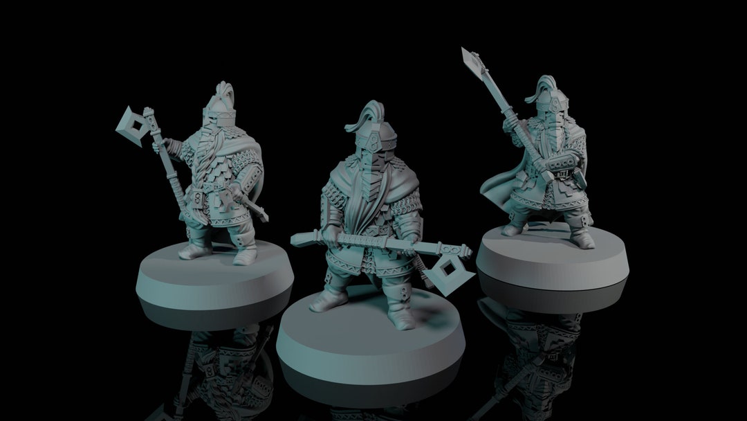 Dwarven Royal Guards | Kzk Minis | RESIN | Dwarves | Lord of the Rings ...