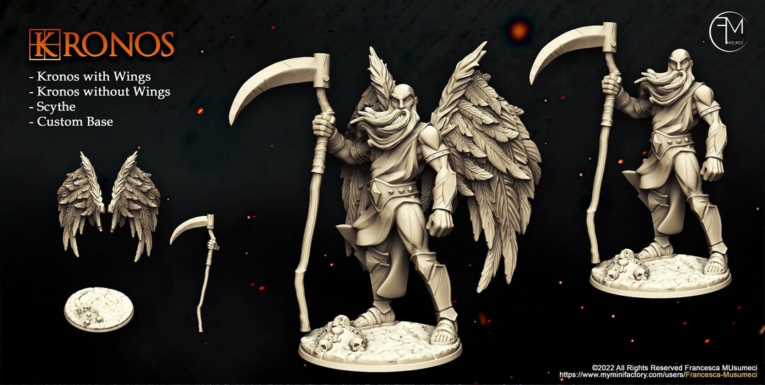 Kronos, Greek Titan of Time Artisan Guild RESIN Ancient Soldiers ...