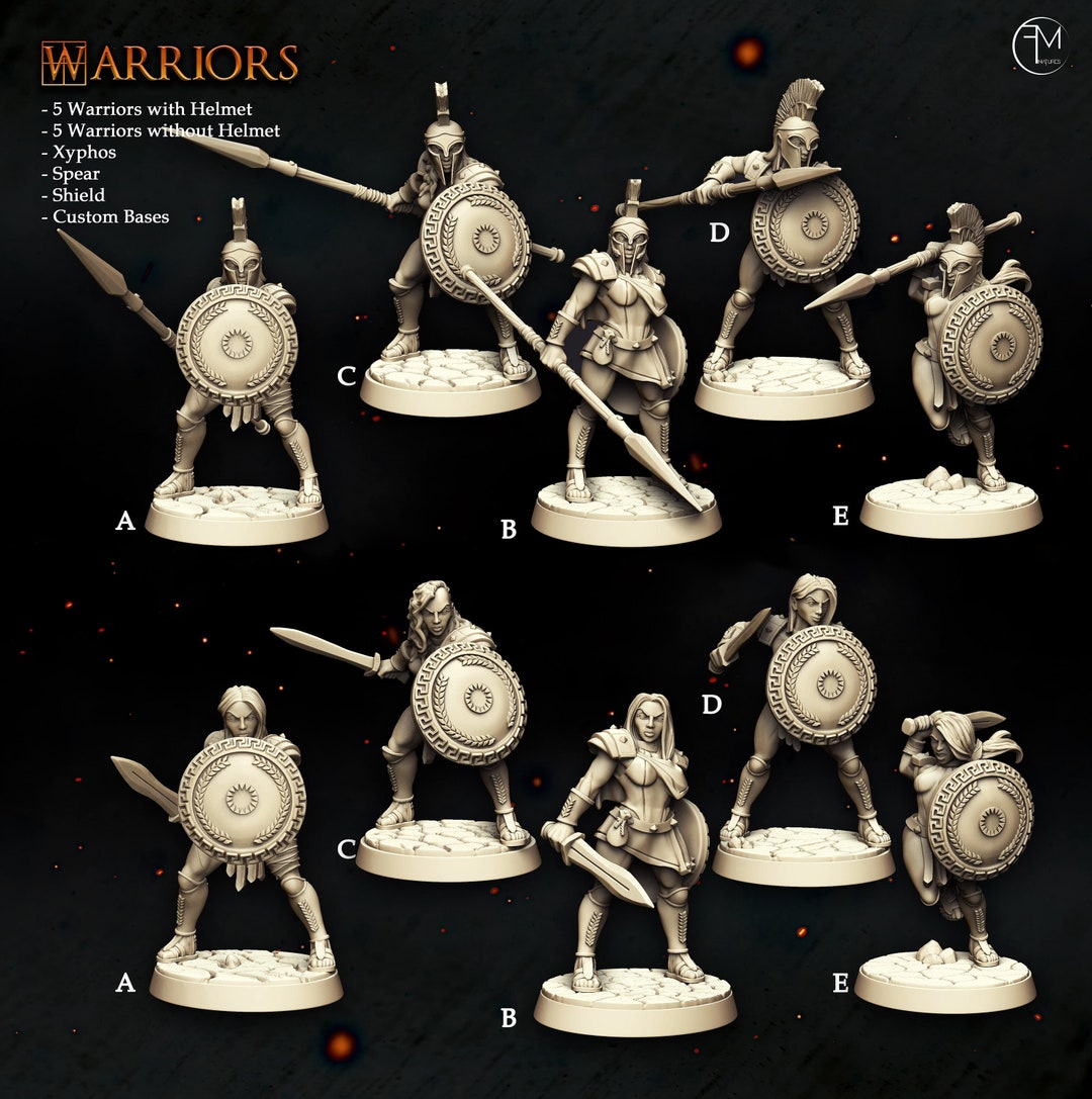Greek Amazon Warriors | Artisan Guild | RESIN | Ancient Soldiers ...