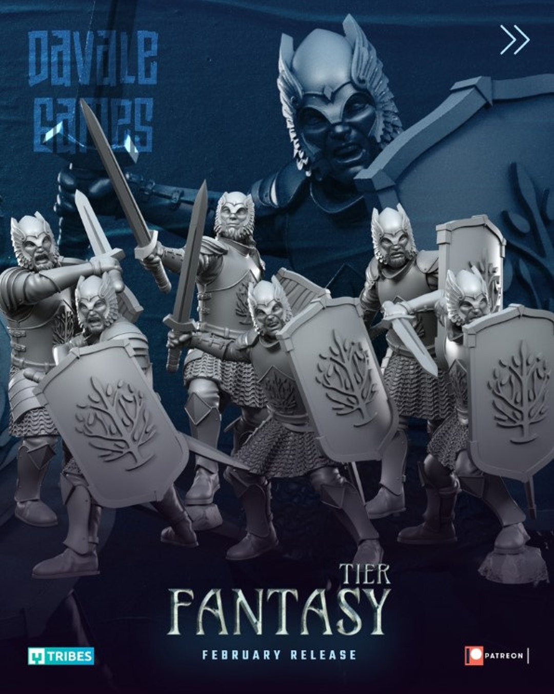 Grey Castle Warriors With Swords | Davale Games | RESIN | Lord of the ...
