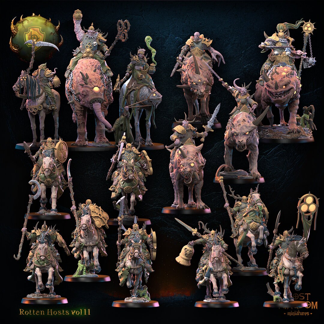 Disease Knights | Kingdom of Evil | Lost Kingdom Miniatures | RESIN ...