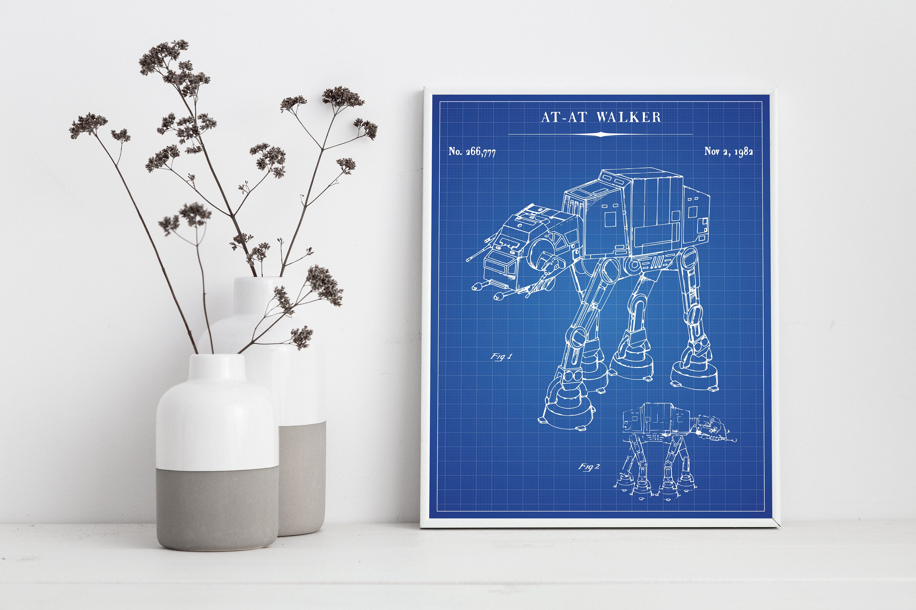 AT-AT Walker Patent Print Star Wars Blueprint Art Imperial - Etsy UK