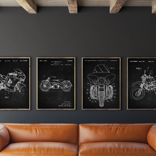 Motorcycle Poster - Etsy