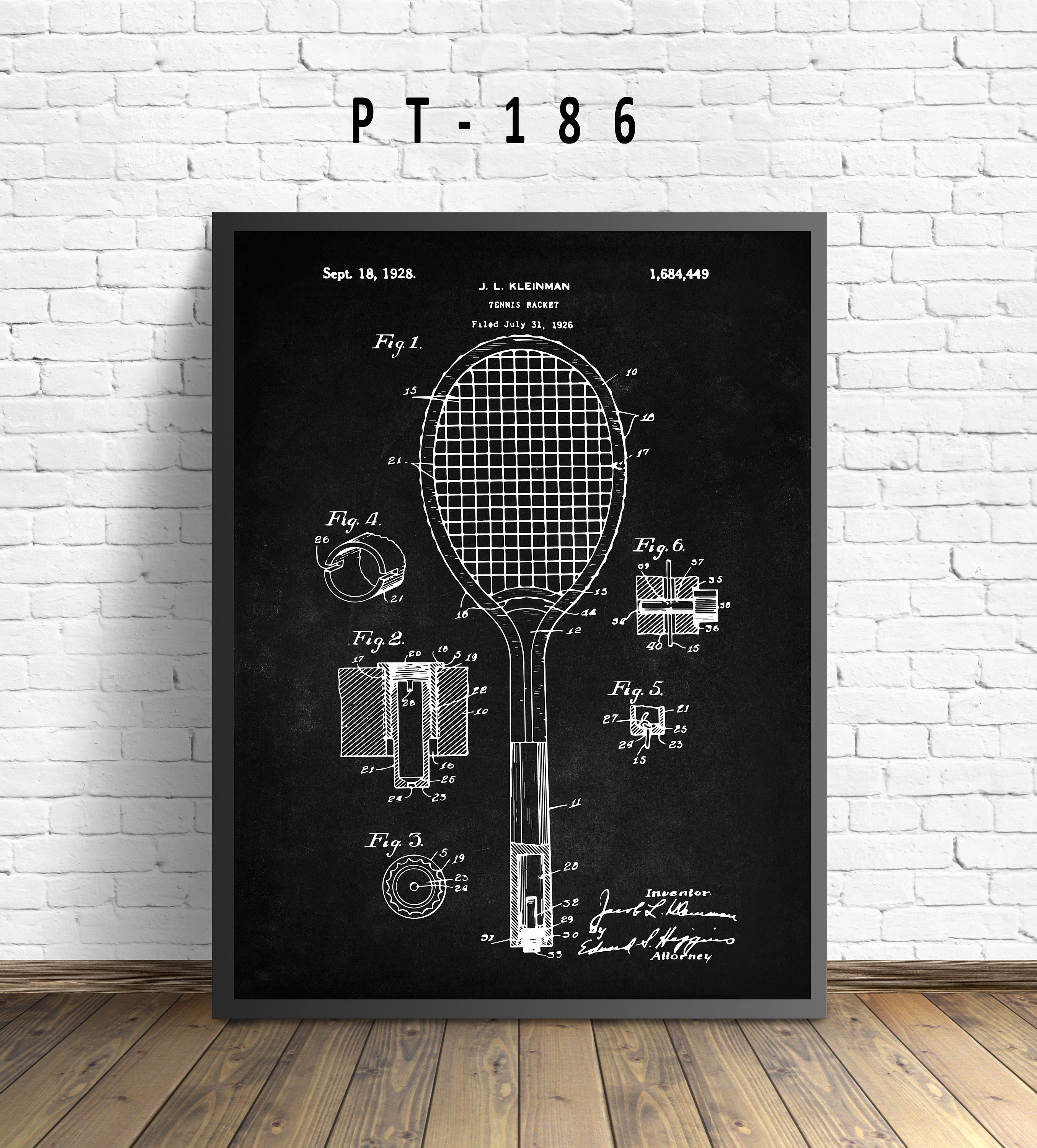 Tennis Patent Set of 3 Tennis Court Poster Tennis Racket | Etsy