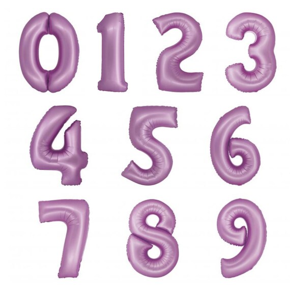 Purple number balloons store