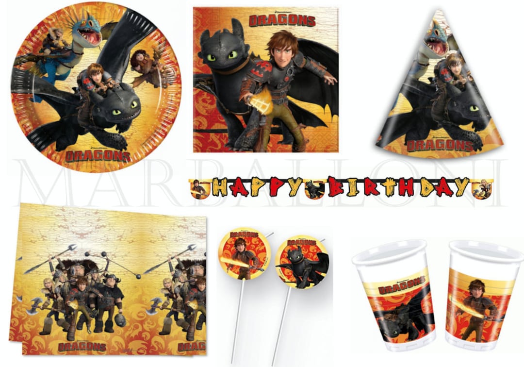 How to Train Your DRAGON 3 Party Decor Supplies Tableware - Etsy
