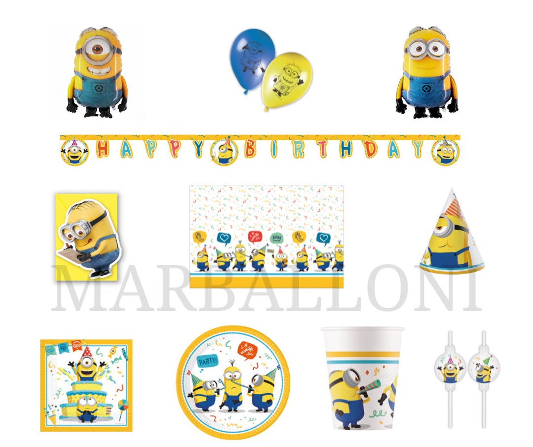 Minions the Rise of Gru Party Decor Supplies Dave Balloons Napkins ...