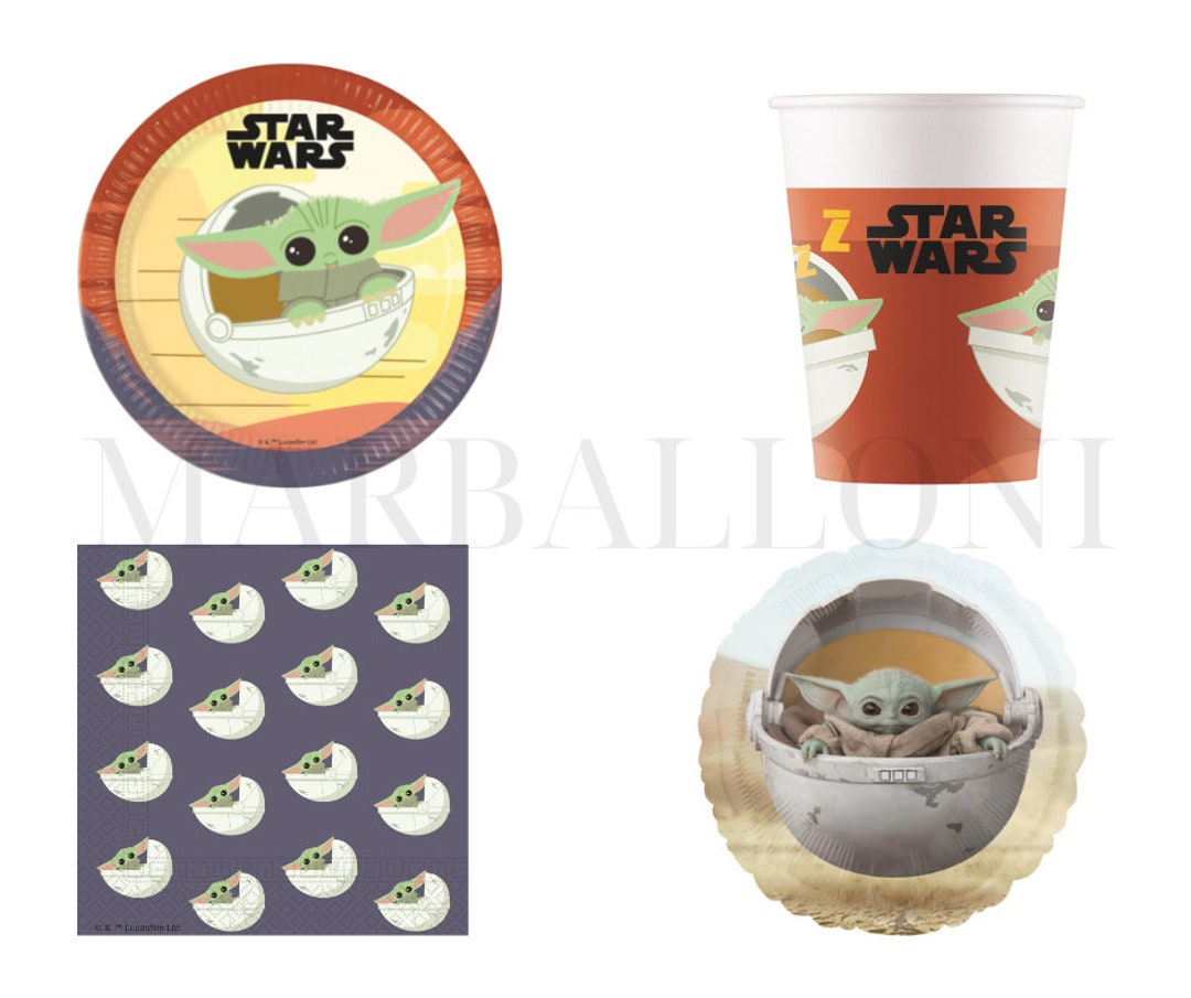 MANDALORIAN STAR WARS Party Supplies Party Decor Party Favor Tableware ...
