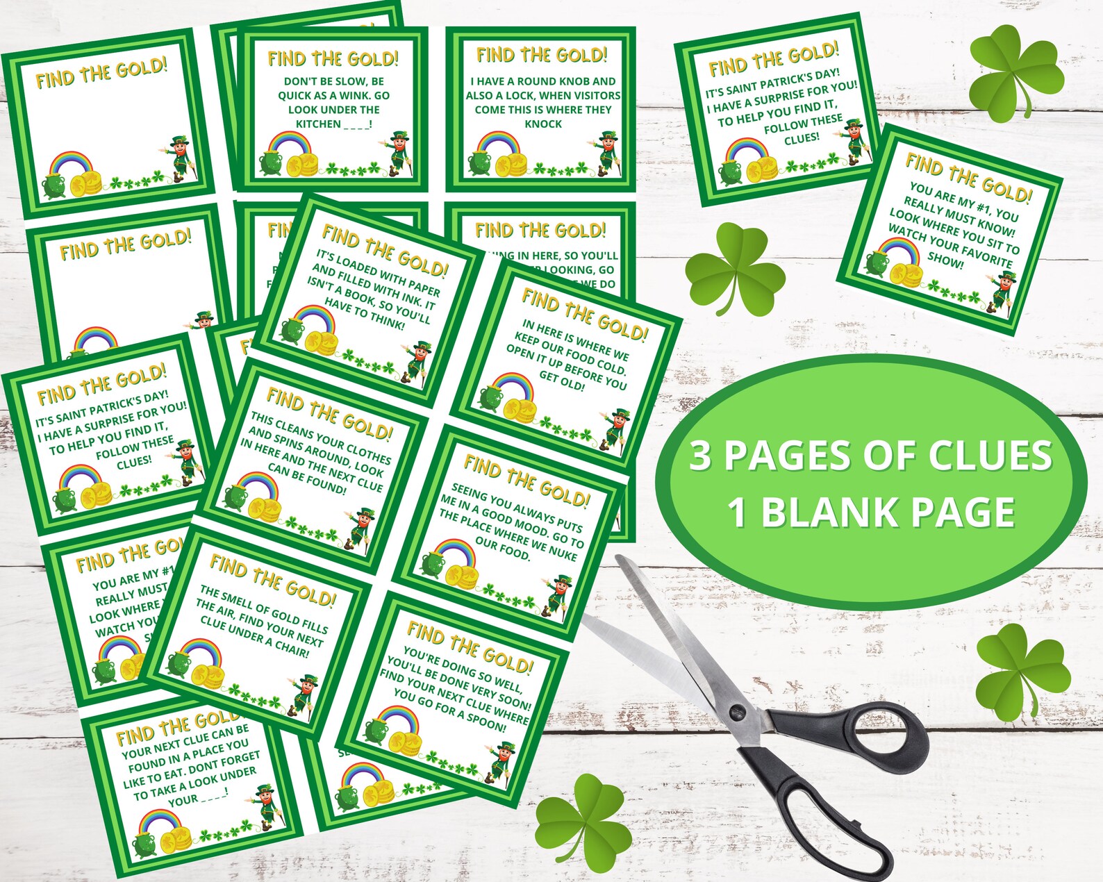 St. Patrick's Day Scavenger Hunt Scavenger Hunt Party | Etsy