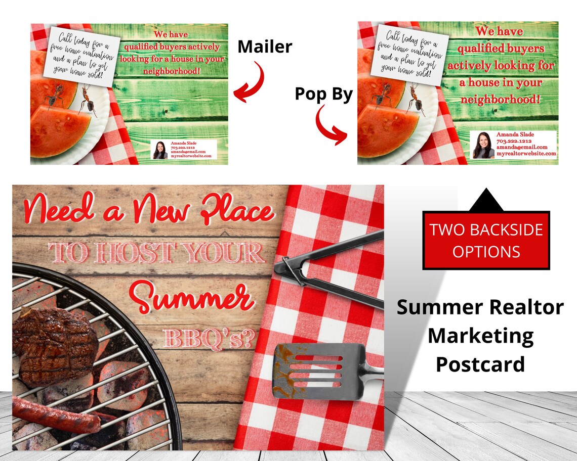 Summer Realtor Marketing Lead Gen Postcard for Real Estate - Etsy