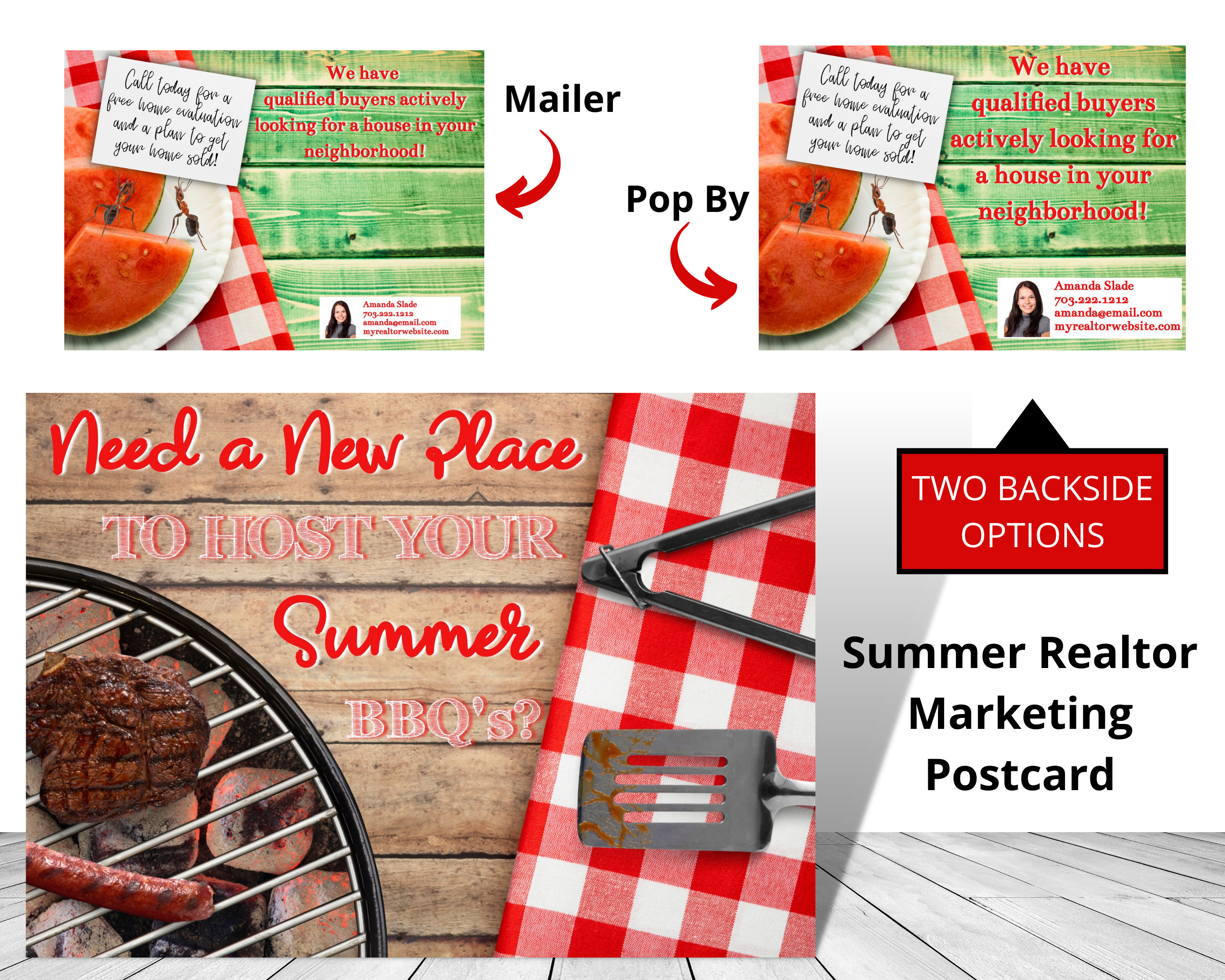 Summer Realtor Marketing, Lead Gen Postcard for Real Estate Agents ...