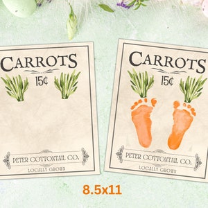 Farm Sign Carrot Patch Easter, Easter Footprints, Feet Art Craft, Kids ...
