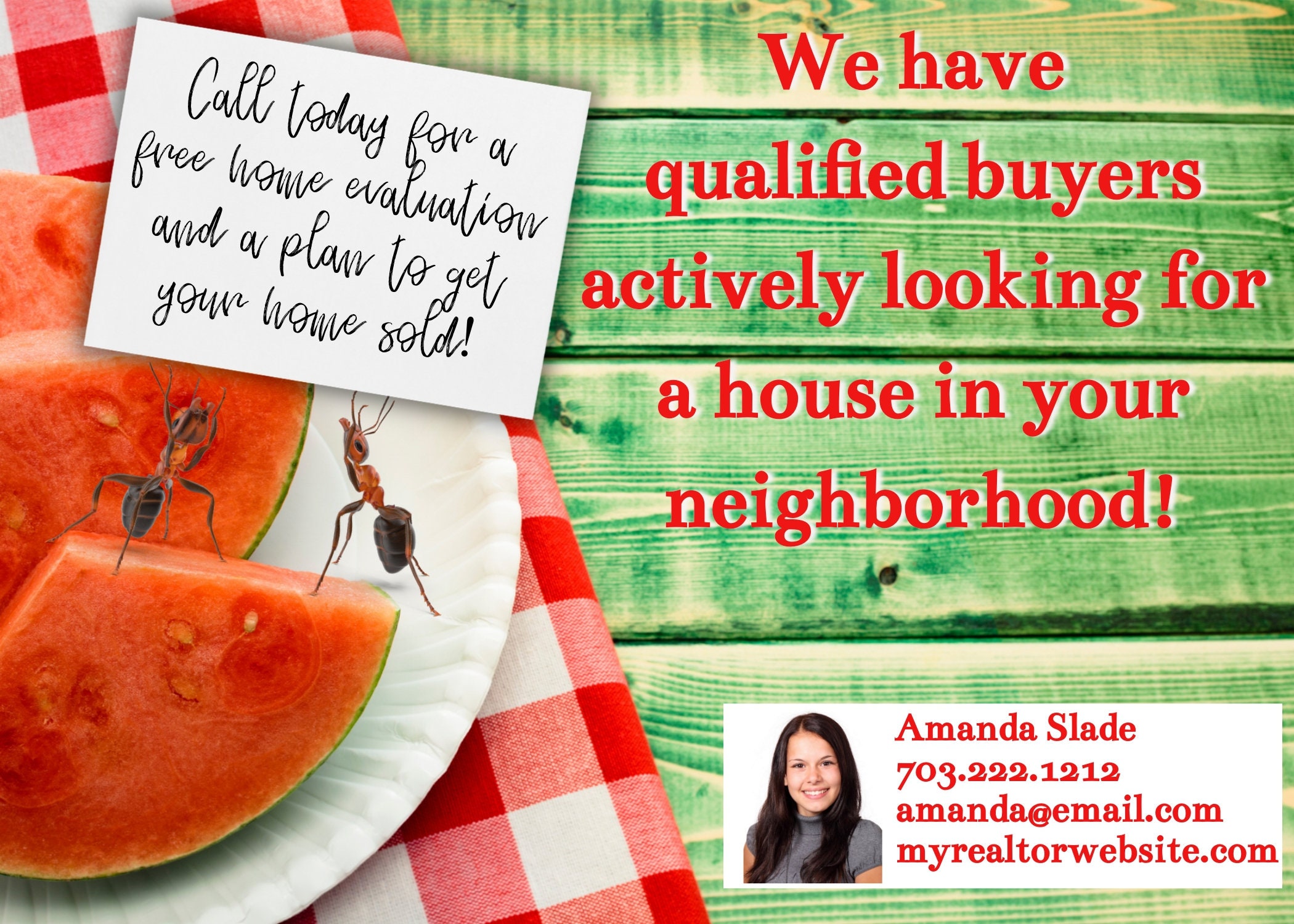 Summer Realtor Marketing, Lead Gen Postcard for Real Estate Agents ...