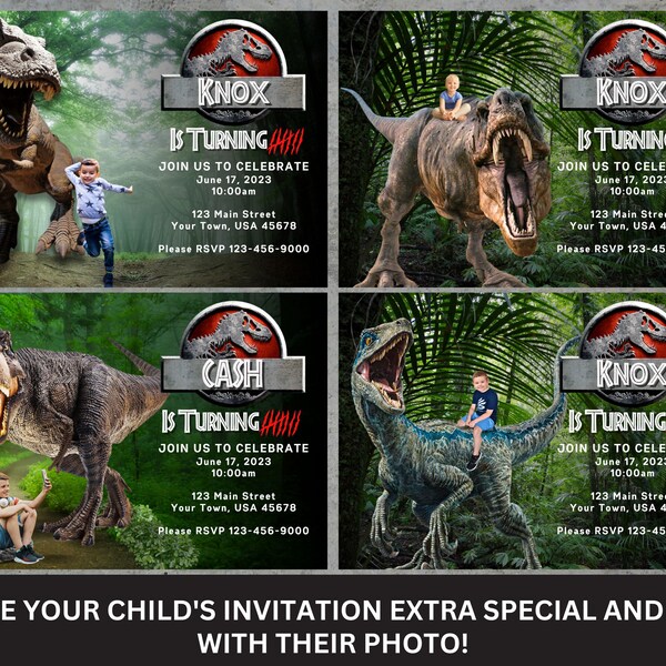 Jurassic World Invitations - Etsy