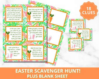 Easter Outdoor Scavenger Hunt Riddles 12 Rhyming Clues - Etsy