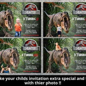 Jurassic World Birthday Invitation Jurassic Park Invitation - Etsy