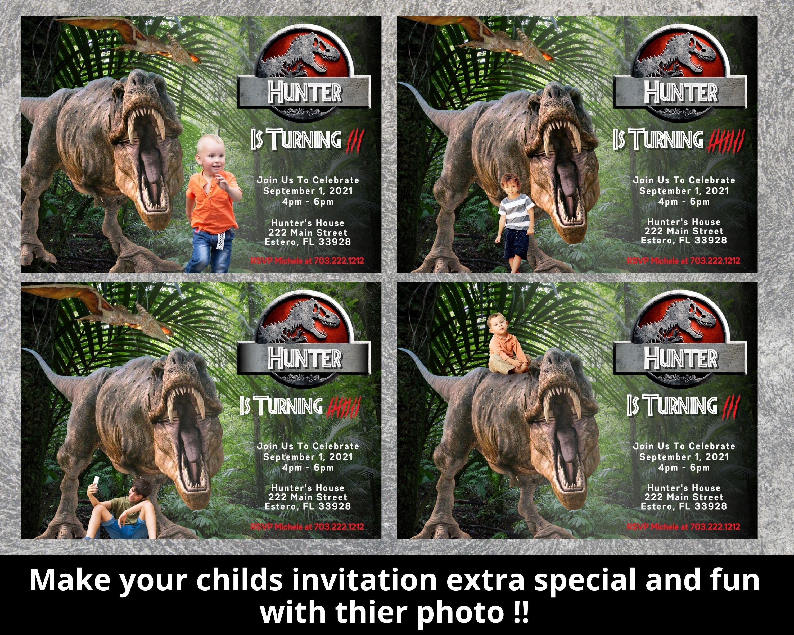 Jurassic World Birthday Invitation Jurassic Park Invitation - Etsy