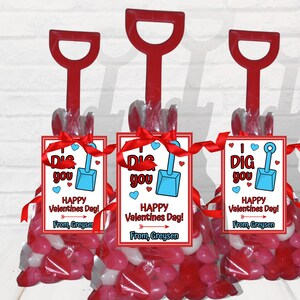 I Dig You Valentines Printable Valentine's Day Label, Kids Valentine ...