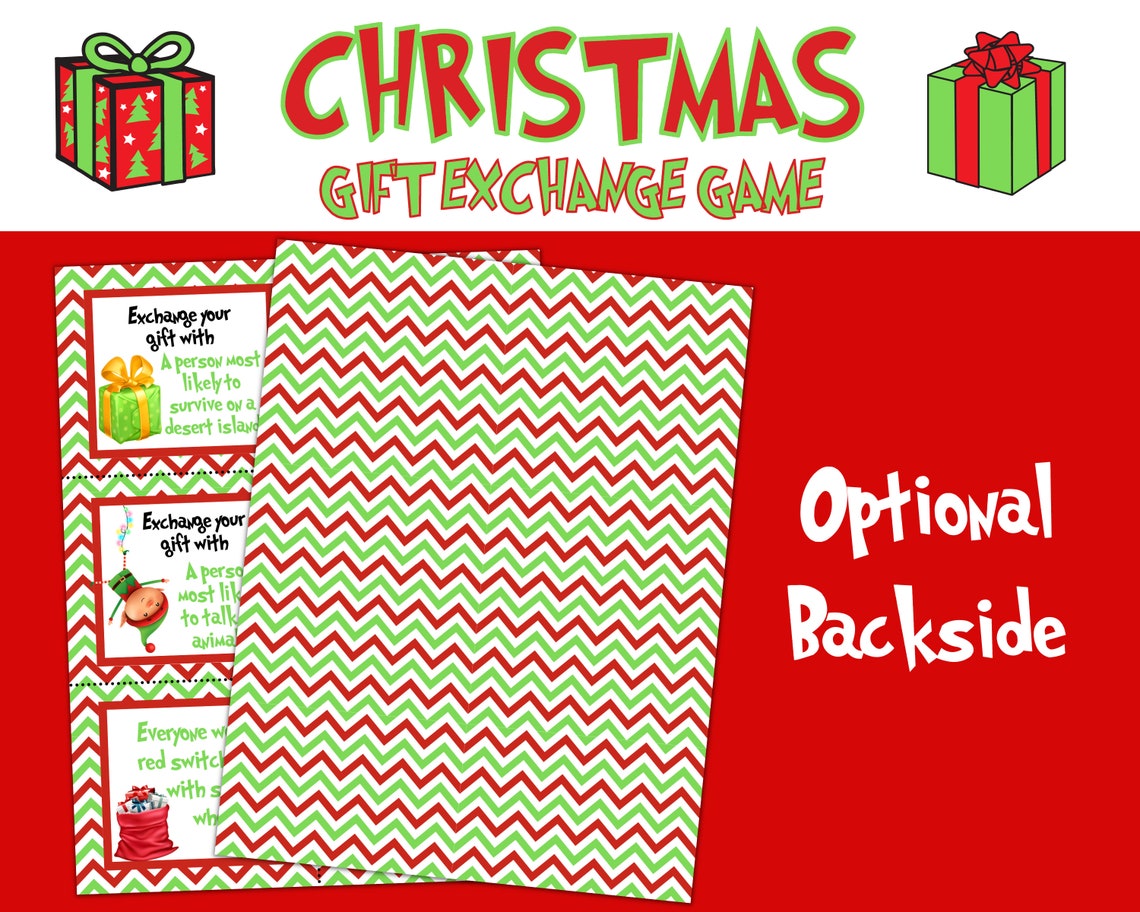 Christmas Gift Exchange Game, Christmas Party Game, White Elephant Gift ...