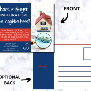 Real Estate Postcards, Hello Neighbor Real Estate Card, Realtor ...