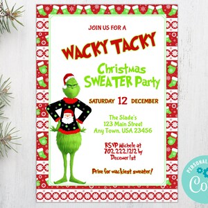 Grinch Whobilation Invitations - Etsy Ireland