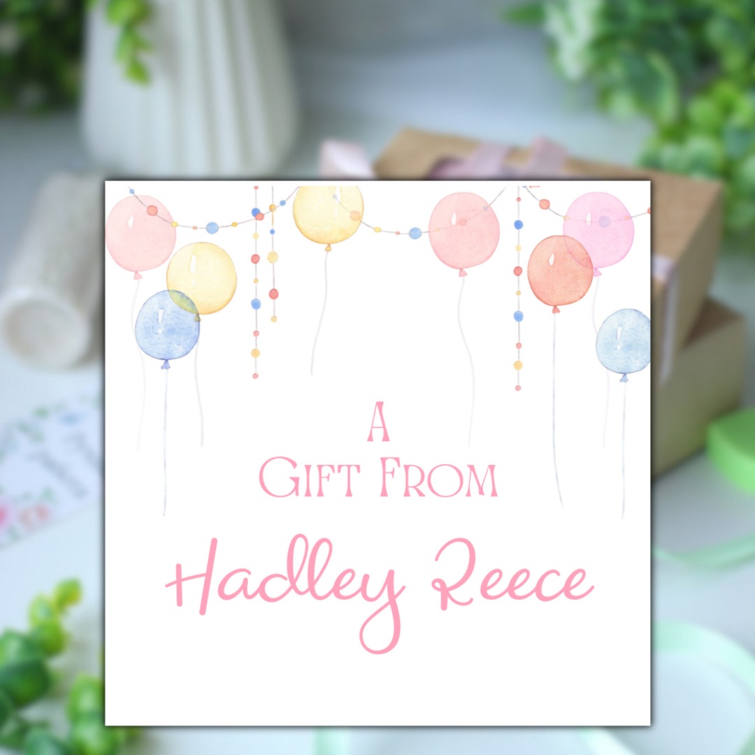 Personalized Happy Birthday Gift Card, Watercolor Calling Card ...