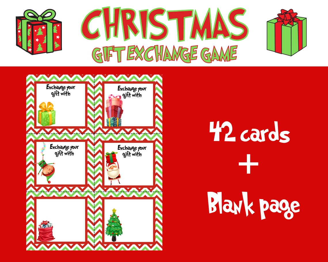 Christmas Gift Exchange Game Christmas Party Game White - Etsy