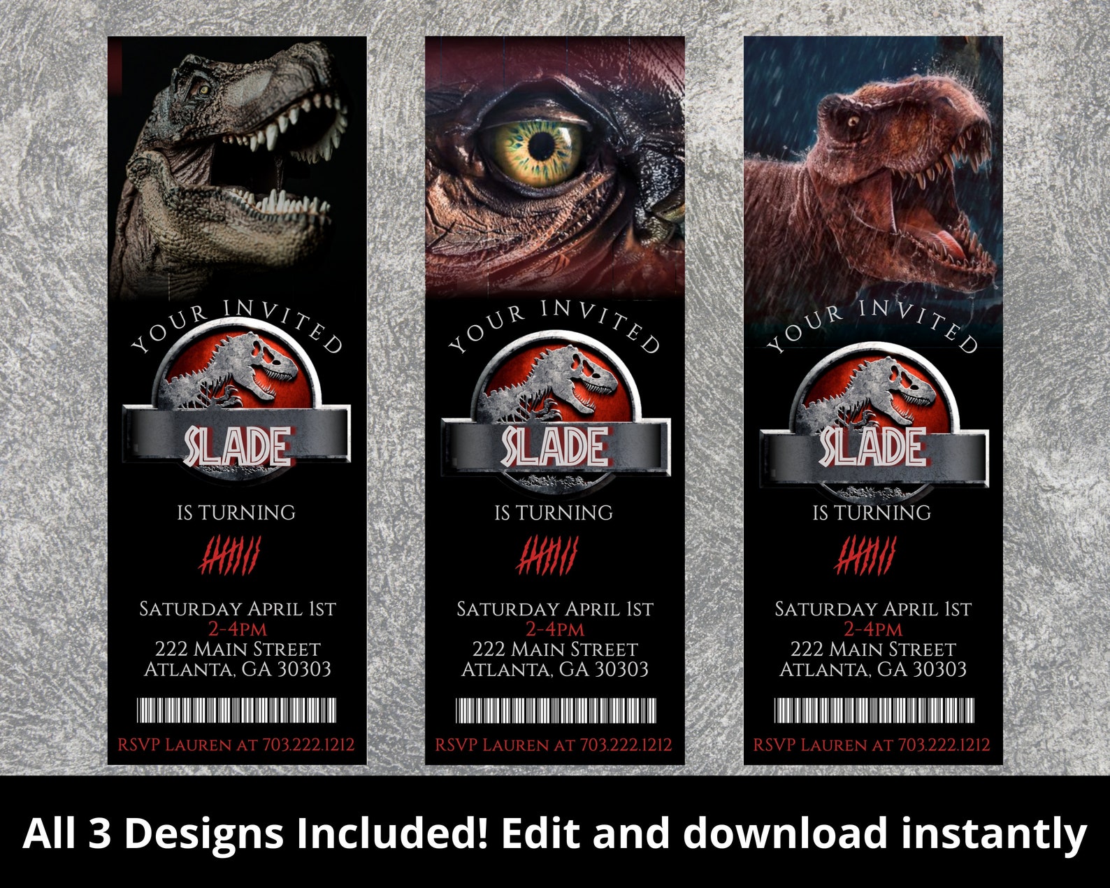 Jurassic World Invitation Jurassic World Birthday Invite - Etsy