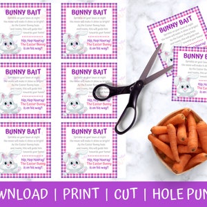 Easter Bunny Bait, Printable Gift Tags, Kids Easter Eve Activity ...