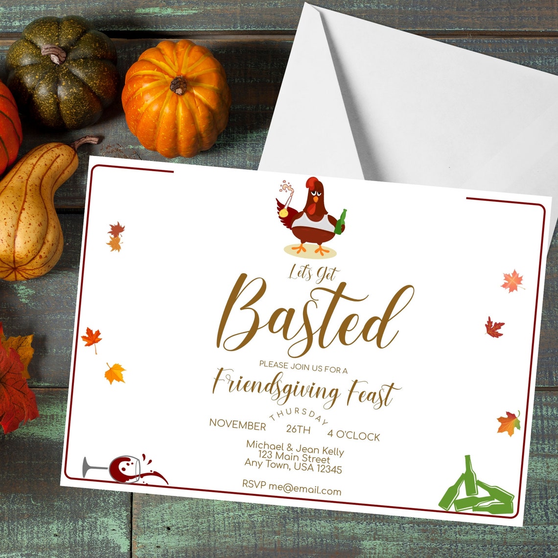 Funny Friendsgiving Invitation Friendsgiving Invite Dinner - Etsy