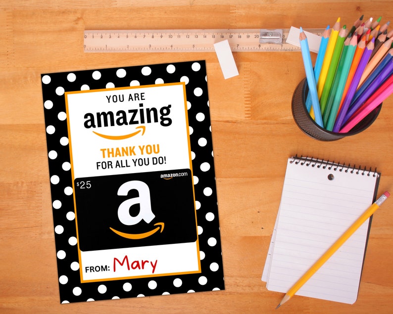 Amazon Gift Card Holder Thanks for Being so Amazing Thank - Etsy