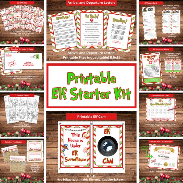 Elf on the Shelf Printables - Etsy