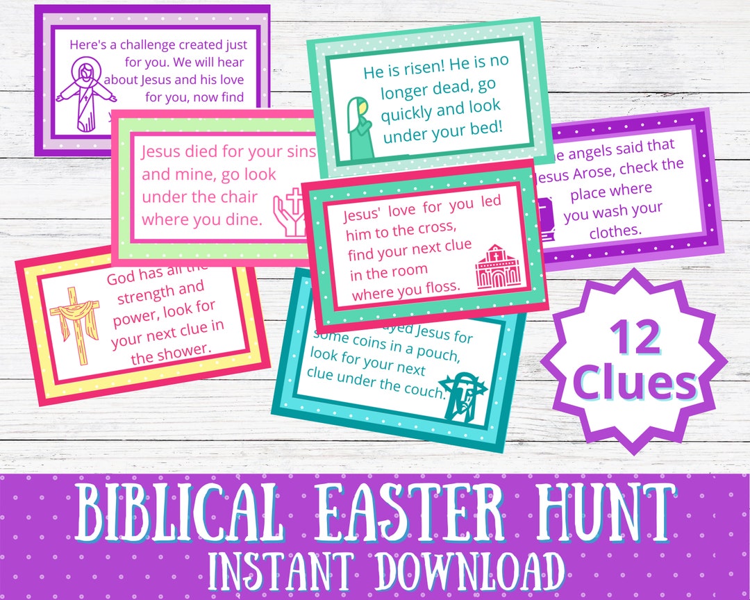 Biblical Easter Scavenger Hunt / Christian / Easter Basket Hunt ...