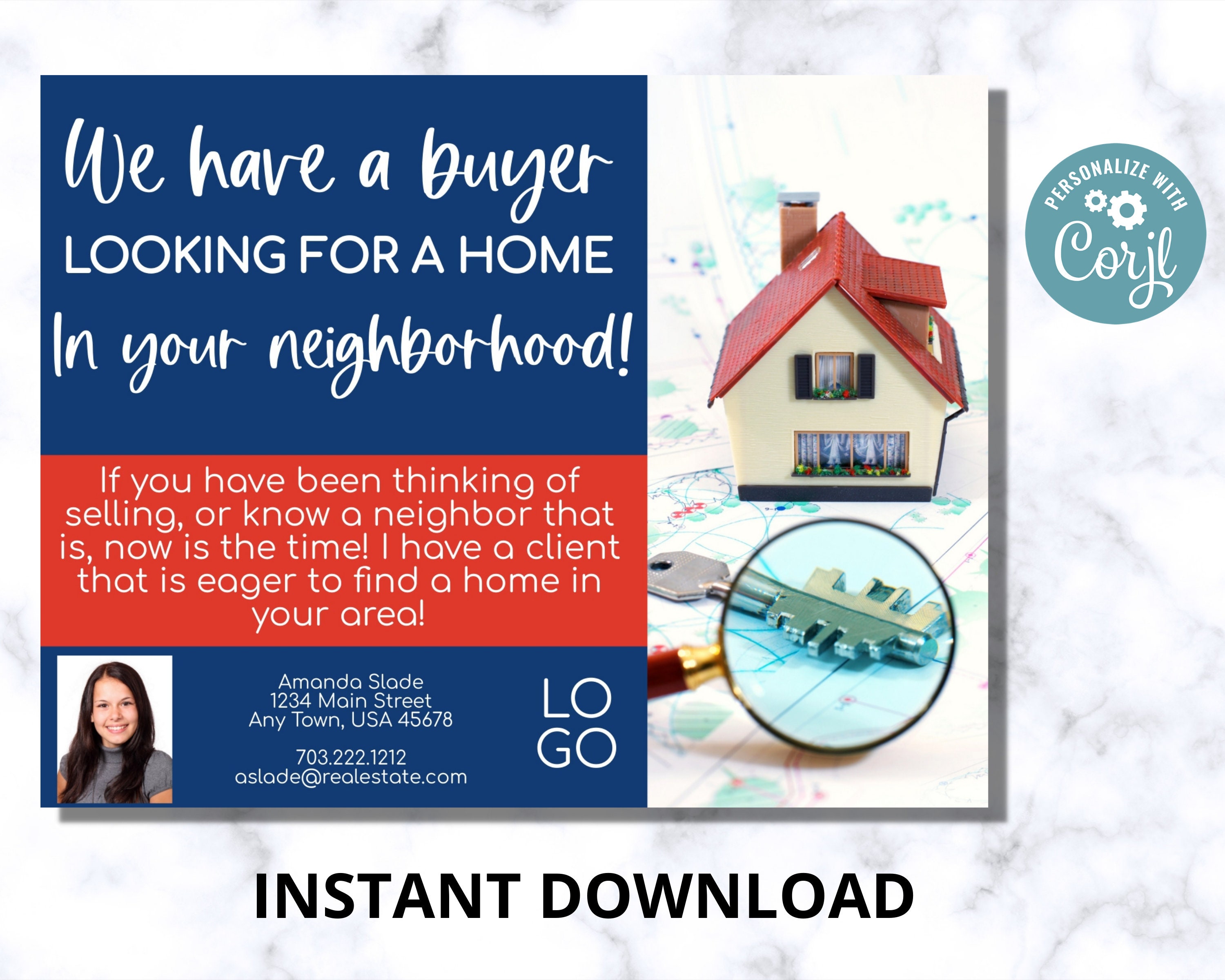 Real Estate Postcards Hello Neighbor Real Estate Card - Etsy UK
