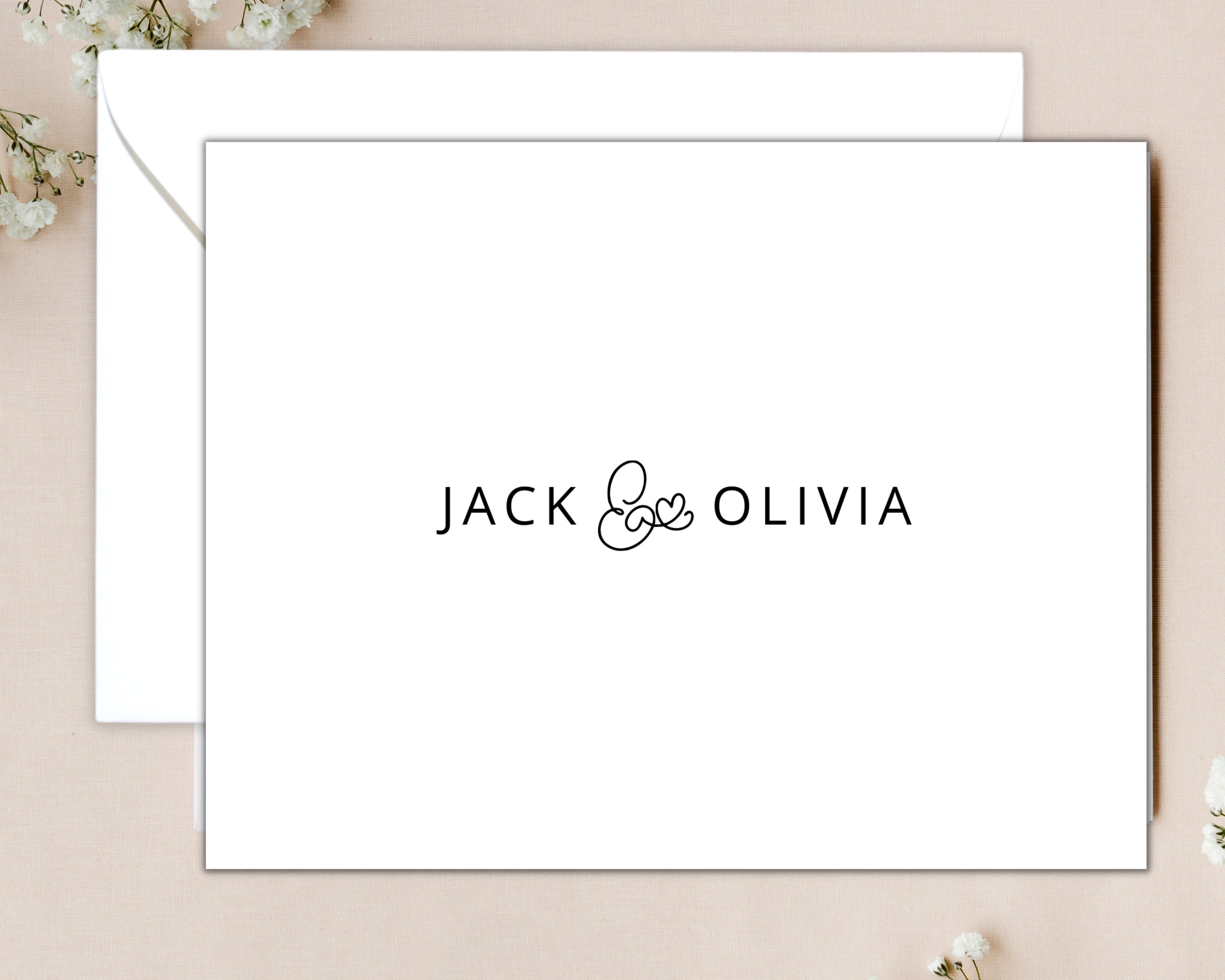 Couples Thank You Notes, Couples Stationery Personalized Stationary for ...