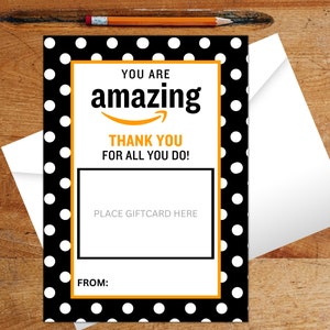 Amazon Gift Card Holder, Thanks for Being so Amazing, Thank You Gift ...