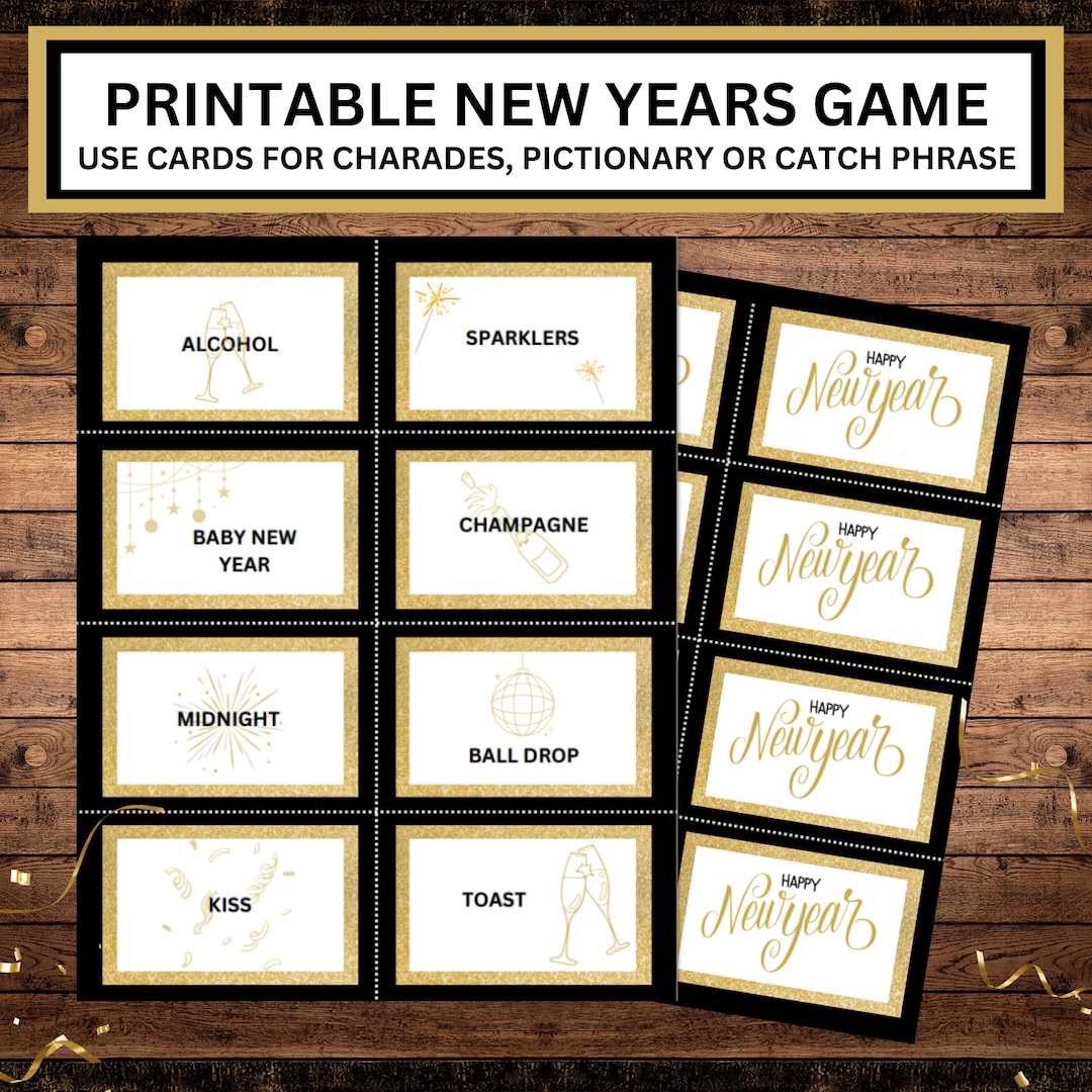 INSTANT DOWNLOAD Printable New Year's Game - New Year's Eve Game - NYE ...