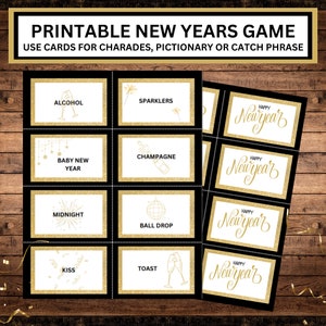 INSTANT DOWNLOAD Printable New Year's Game - New Year's Eve Game - NYE ...